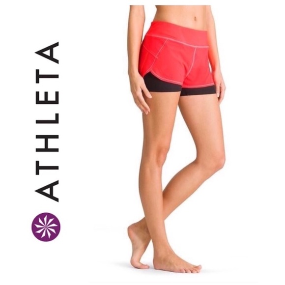 Athleta | Shorts | Athleta Pulse 2 In Coral Biker Short Xl | Poshmark